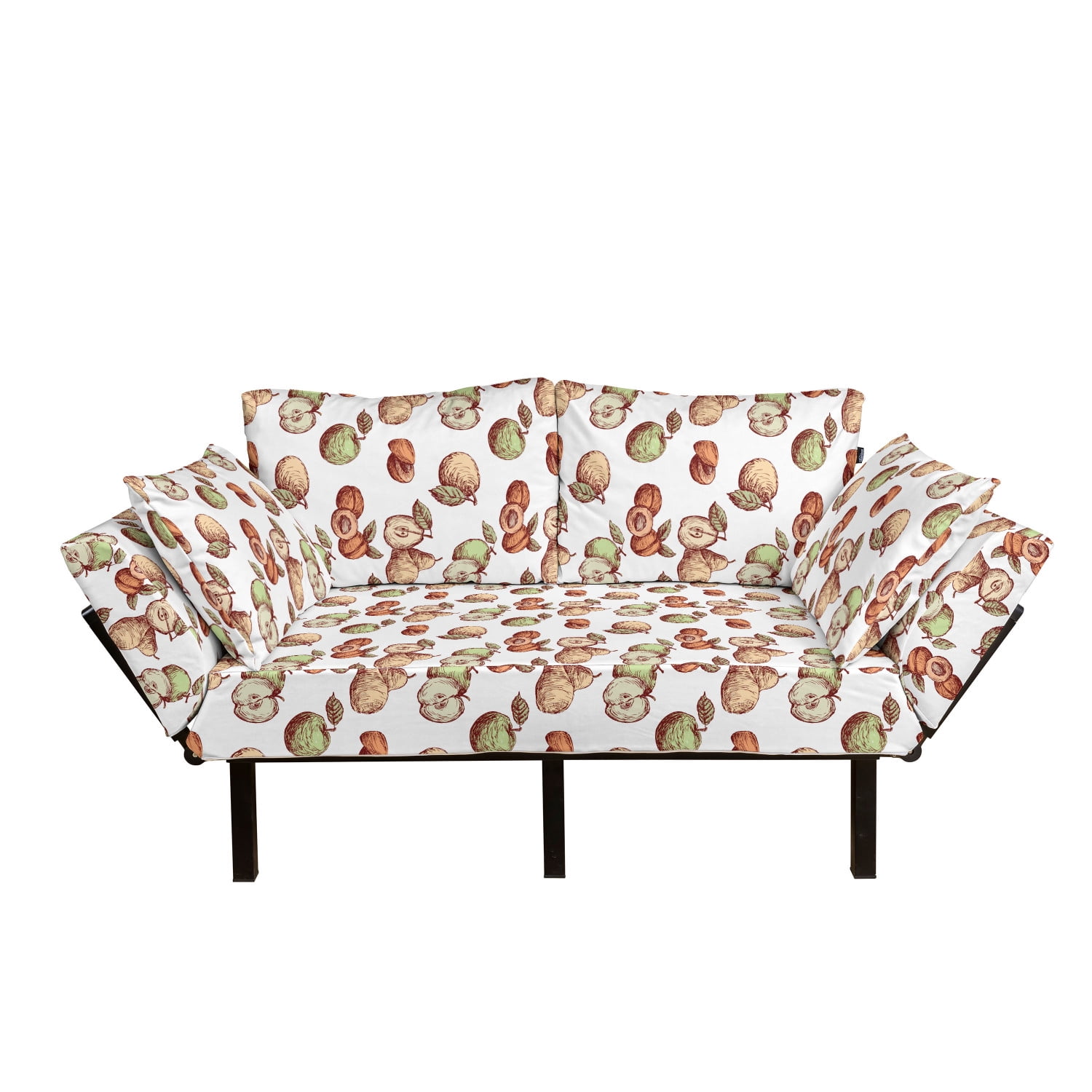 Sketch Futon Couch, Illustration of Fruits Drawn by Hand Peaches Apples ...