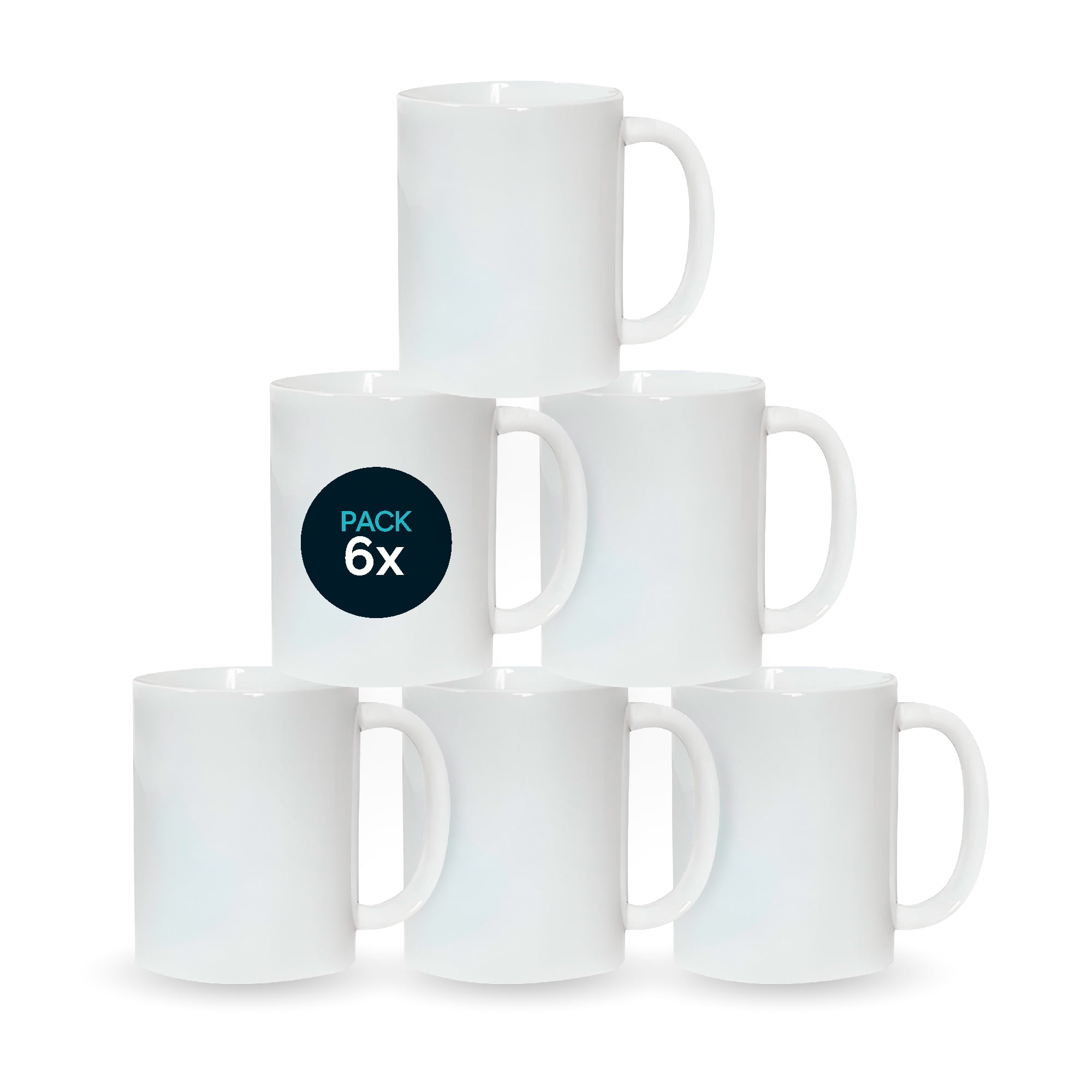 Sketch Lab Sublimation Mugs 11oz White Coffee Ceramic Cups Set of 6 ...