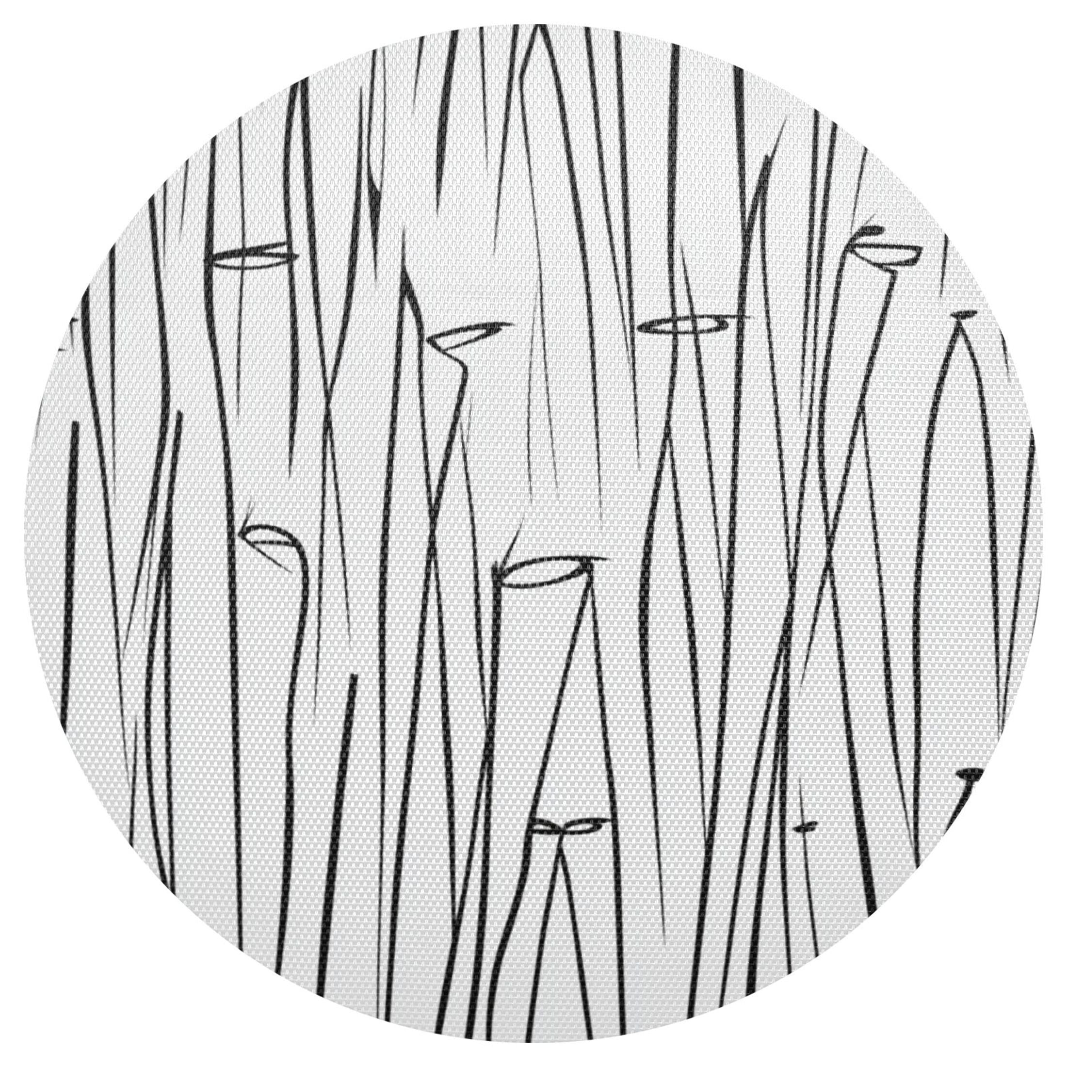 Sketch Line Patterns 15.4in Diameter PVC Plate Mat, Heat-Resistant and ...