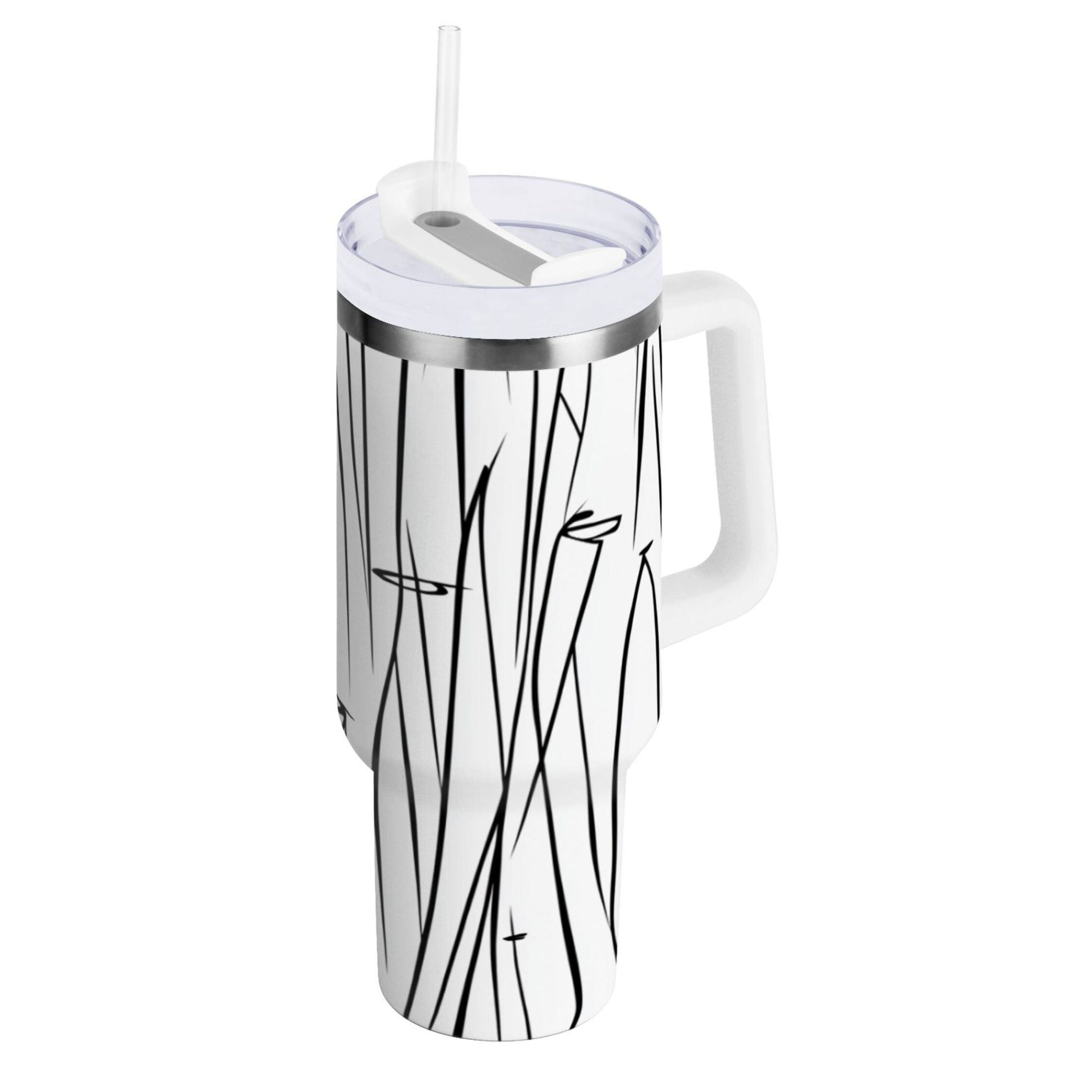 Sketch Line Patterns Water Bottles 30oz Insulated Tumblers Double ...