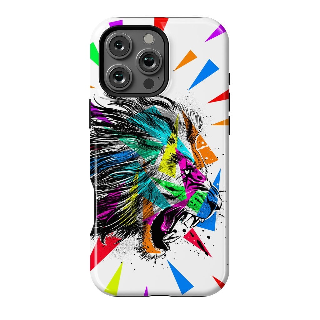 Sketch Lion Triangle Abstract Art For iPhone 11 to 17 Pro Max ...