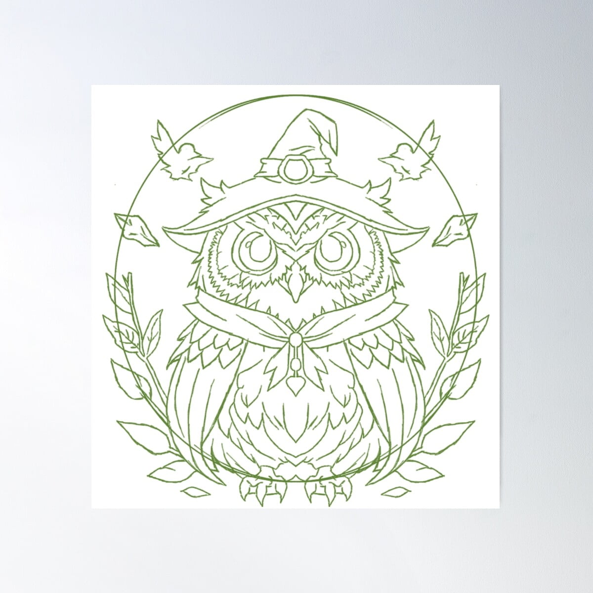 Sketch Series - Hooter The Witch Poster Wall Art, Modern Wall Decor For ...