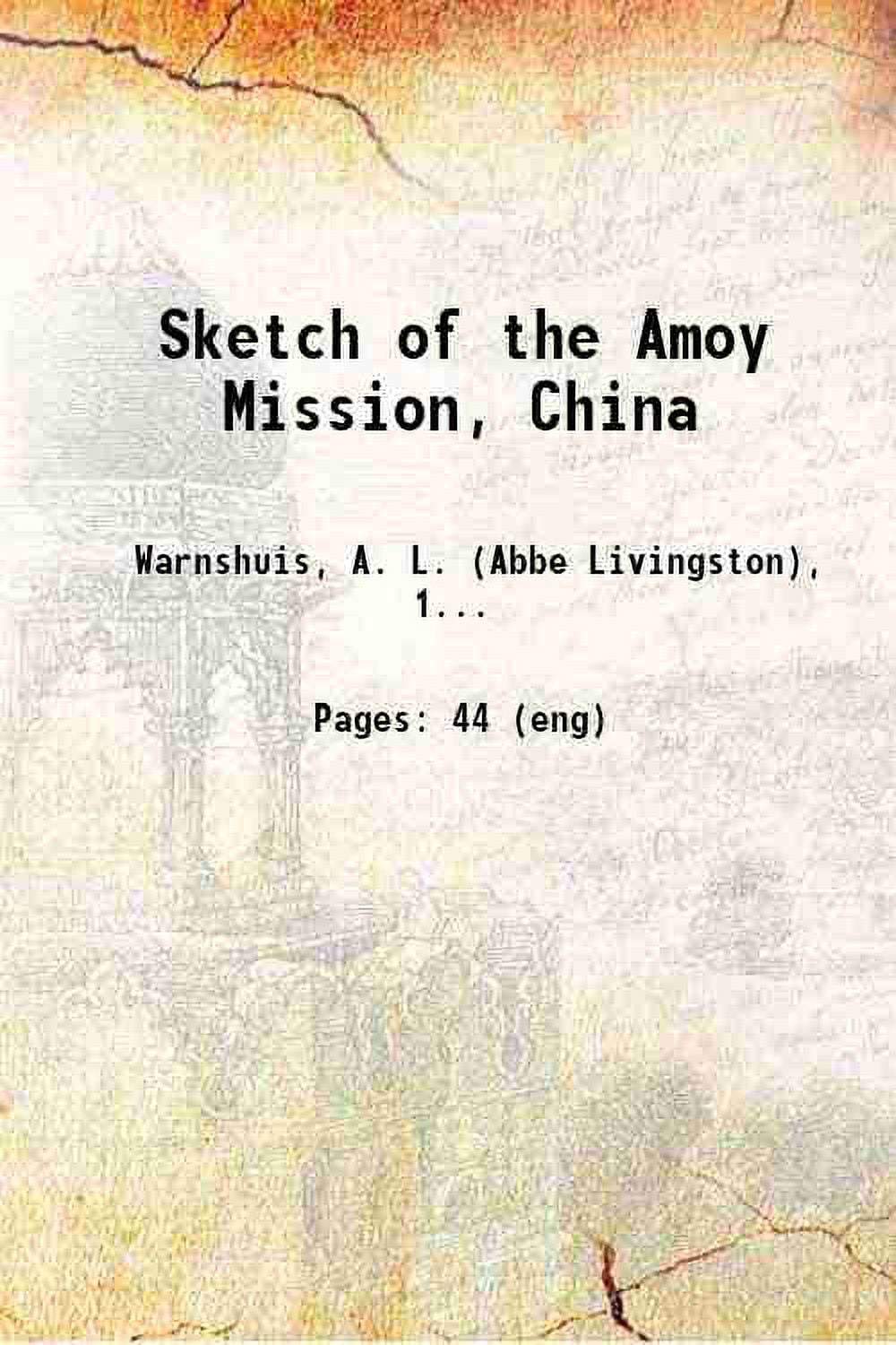 Sketch of the Amoy Mission, China 1899 - Walmart.com