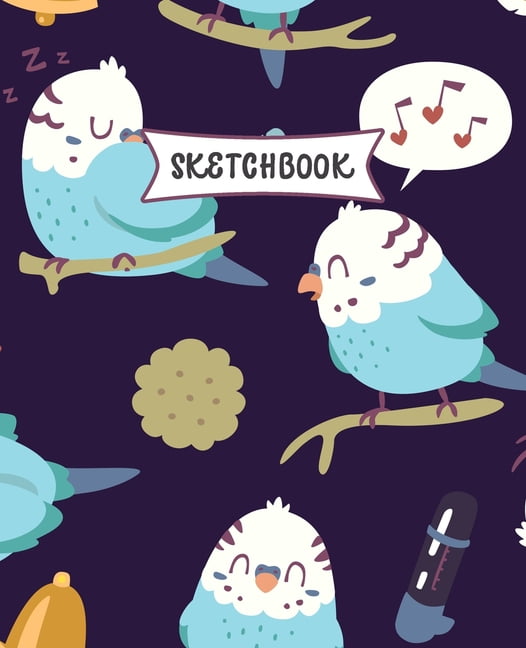 Sketchbook : Cute Birds Sketch Book for Kids - Practice Drawing and ...