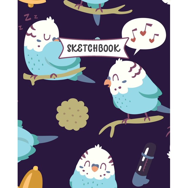 Sketchbook : Cute Birds Sketch Book for Kids - Practice Drawing and ...