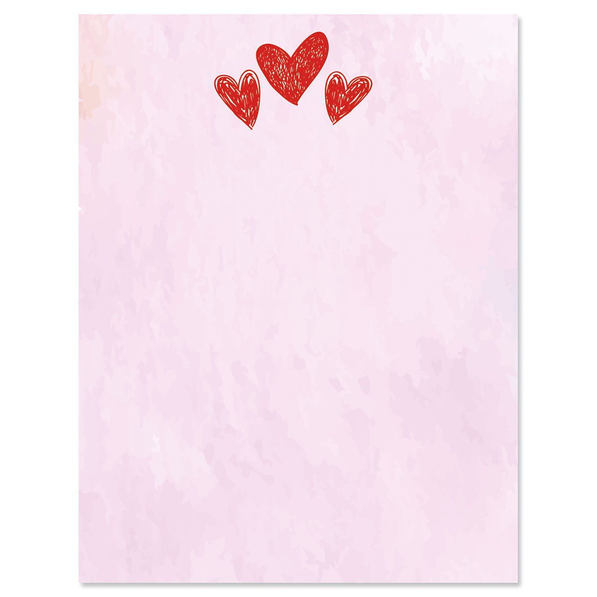Sketched Hearts Letter Papers - Set of 25 Valentine'stationery papers ...