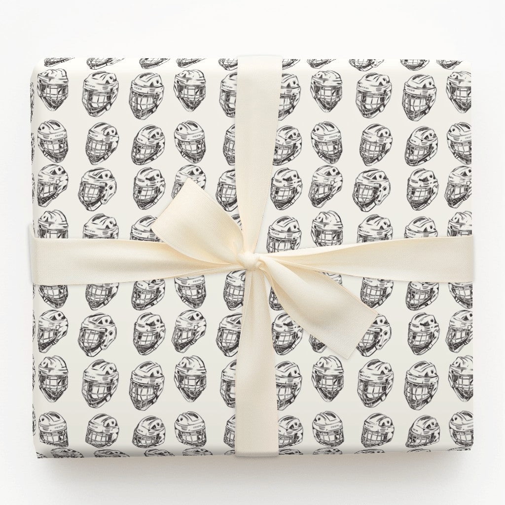 Sketched Hockey Helmets Gift Wrapping Paper - Walmart.com