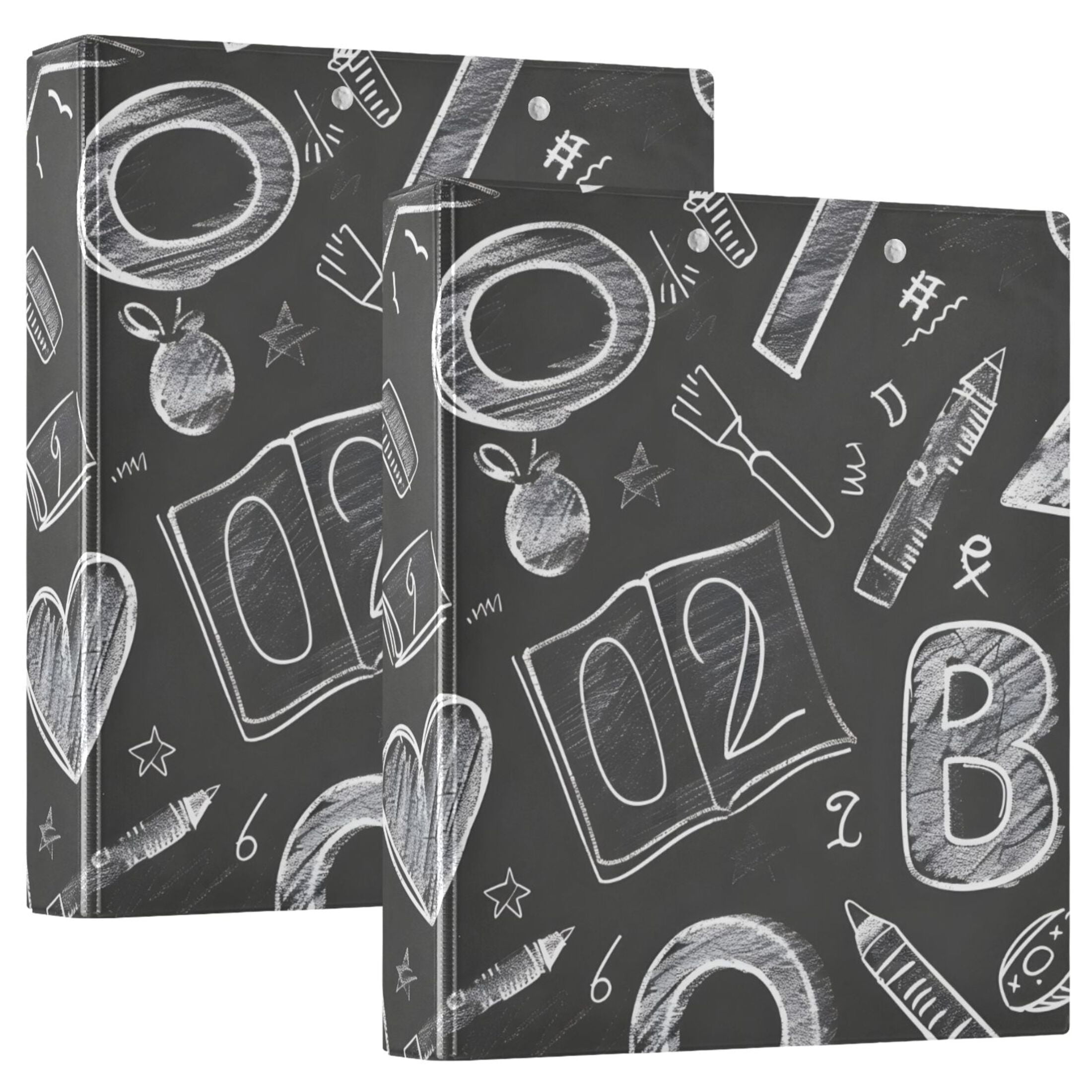 Sketches Numbers and Character Hardcover 3 Ring Binder 1.5” Round Rings ...