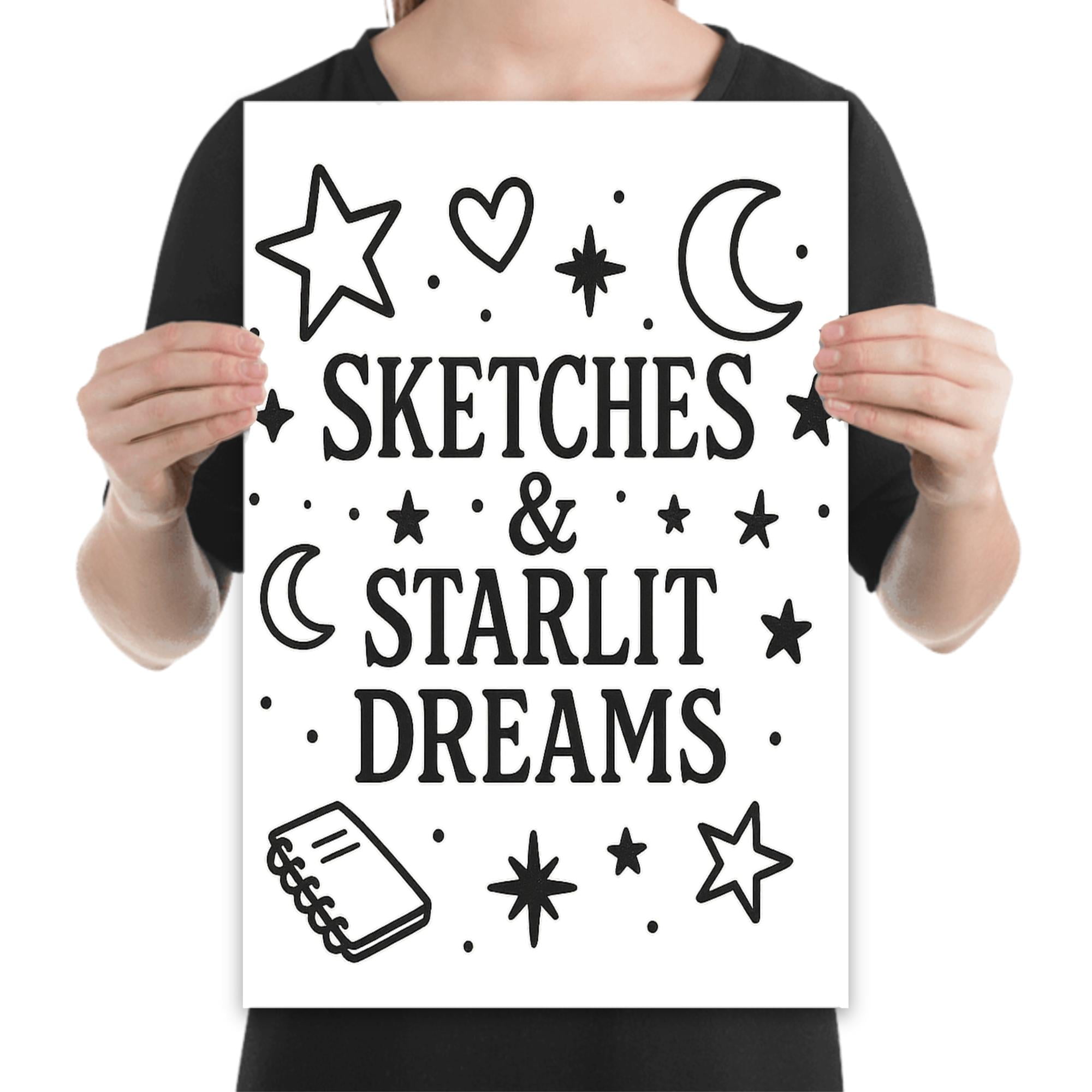 Sketches & Starlit Dreams - Art Lovers - 13x19 Poster Print - Home ...