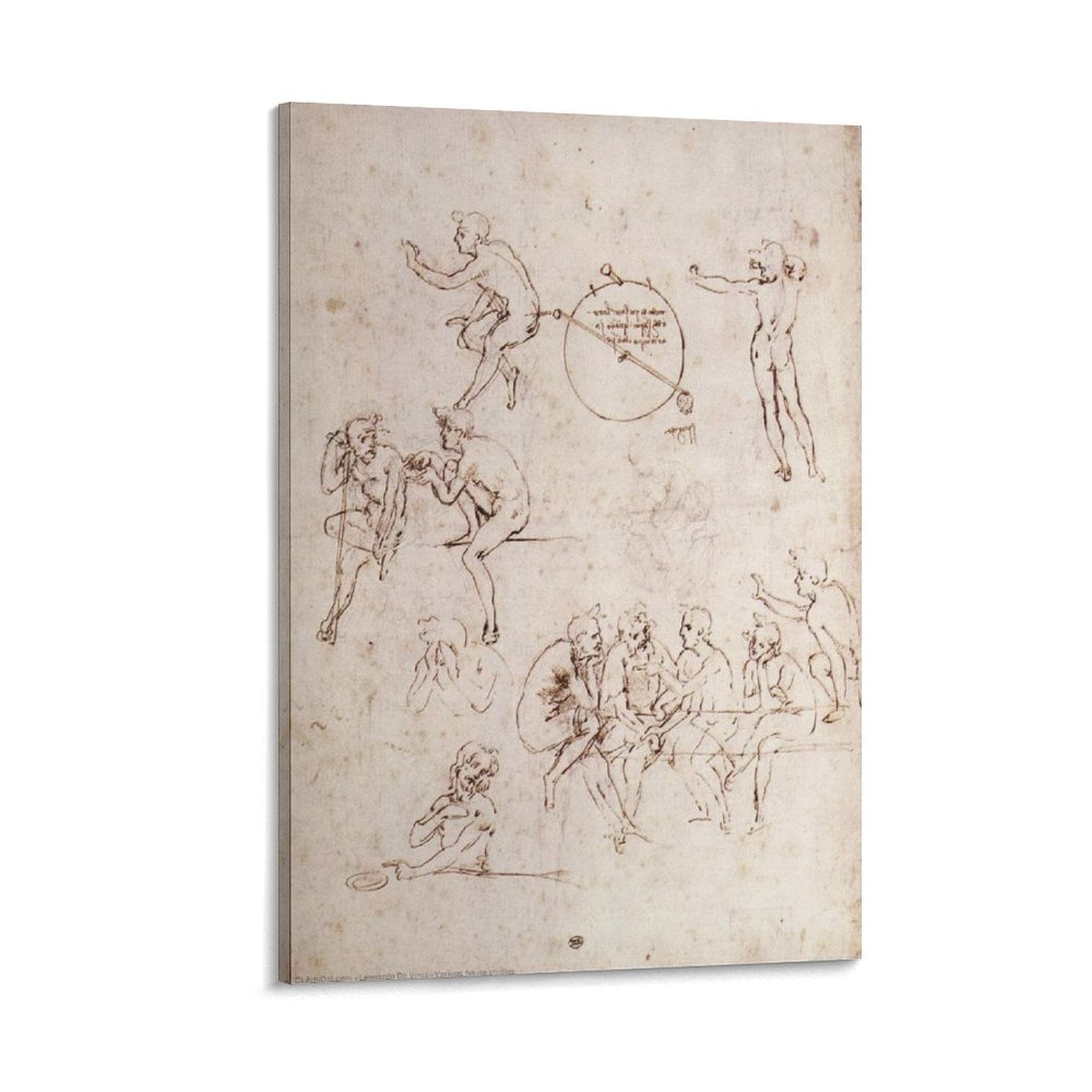 Sketches of Various Figures by Leonardo Da Vinci Posters Poster ...