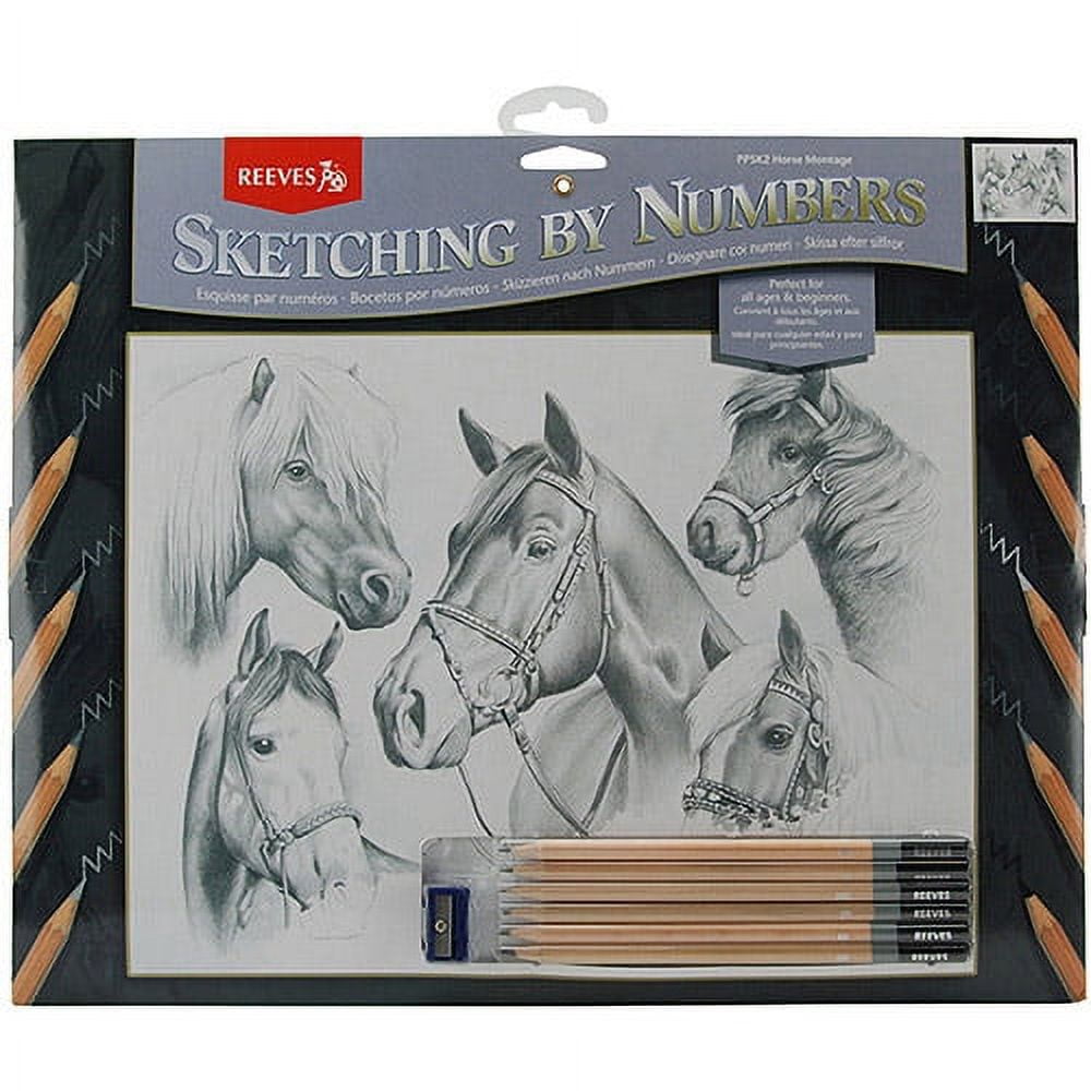Sketching By Number Kit, 12" x 16" - Walmart.com