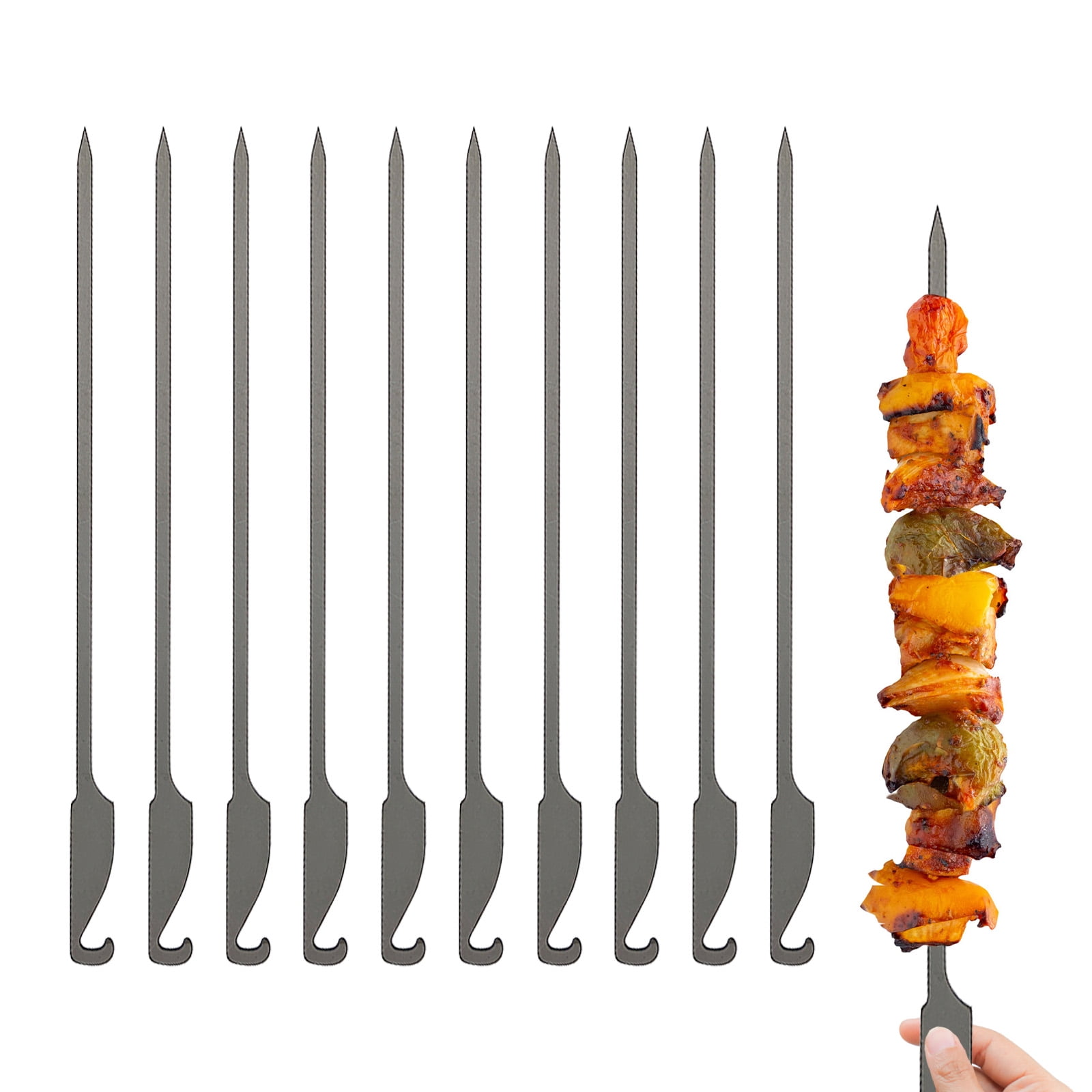 Skewer,Ti Barbecue 10pcs Flat Ti Bbq Bbq Sticks Barbecue Picnic Picnic ...
