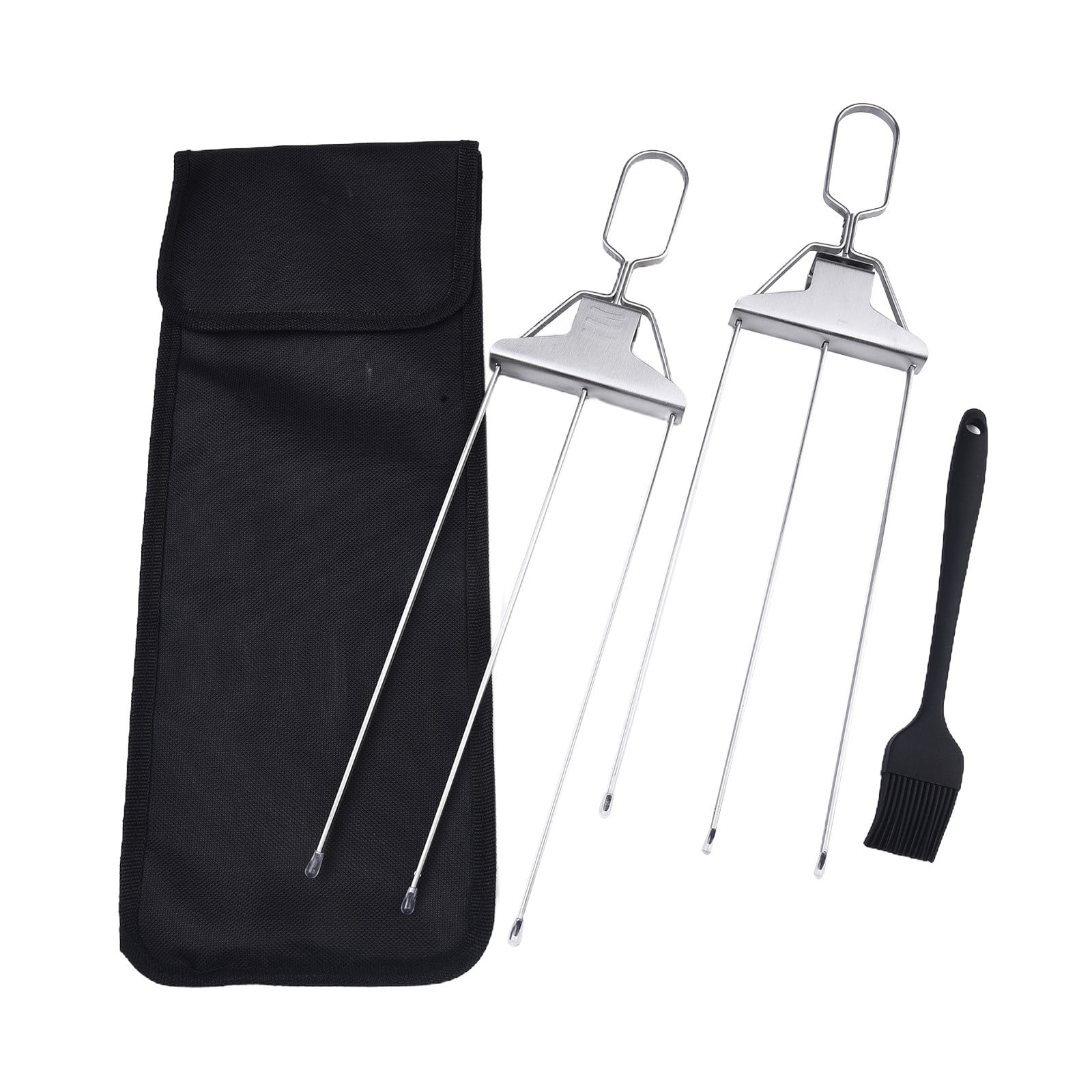 Skewers For Kabobs, 3-Prong Skewer 3 Way Bbq Grilling Skewers Metal ...