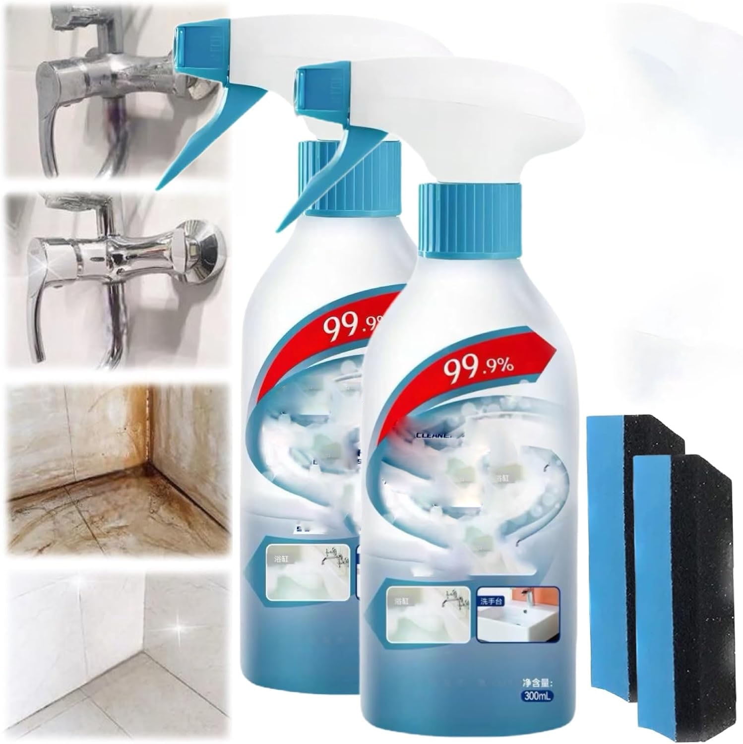 Skfe Bath Cleaner Spray Foam, 2025 Upgrade Bathroom Descaler Foam ...