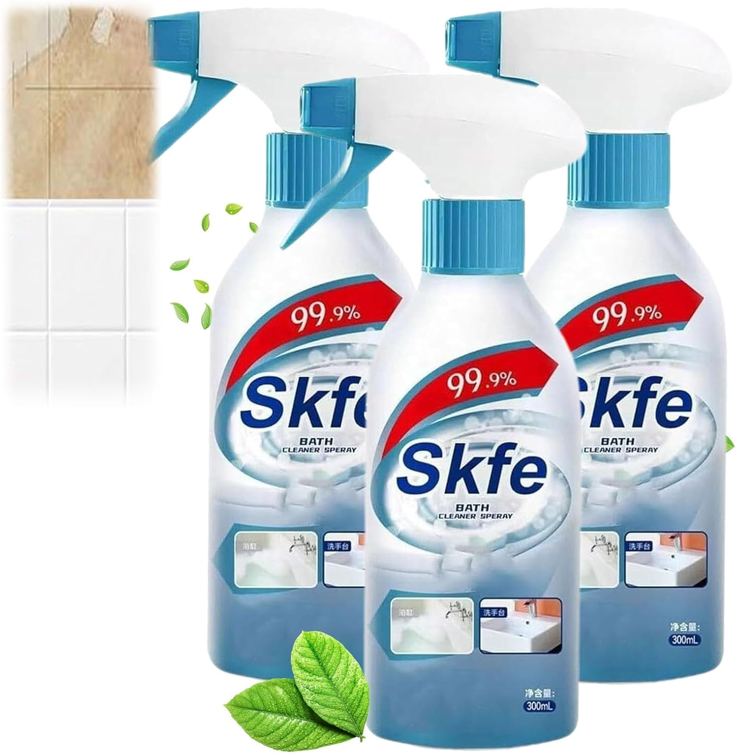 Skfe Bath Cleaner Spray, Skfe Bathroom Cleaning Spray, Stubborn Stains ...