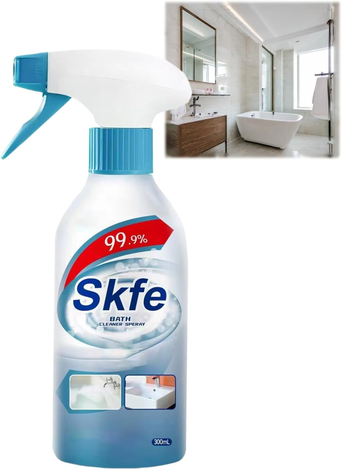 Skfe Bath Cleaner Spray,Stubborn Stains Cleaner,Bathroom Descaler ...