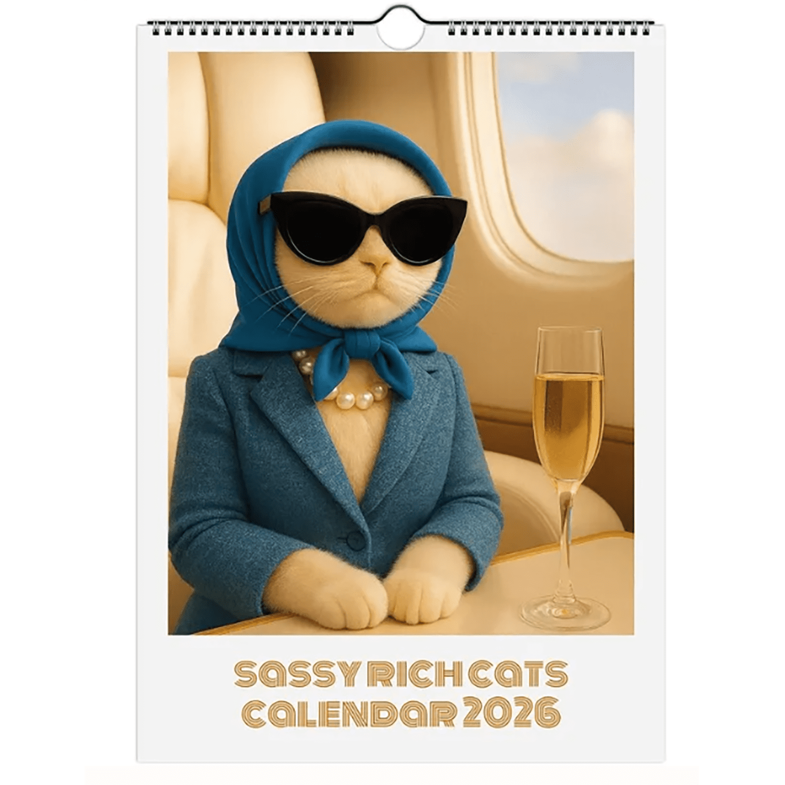 Skfvkab 2026 Funny Cat Calendar 16 Month Large Wall Calendar (Jan 2026 ...