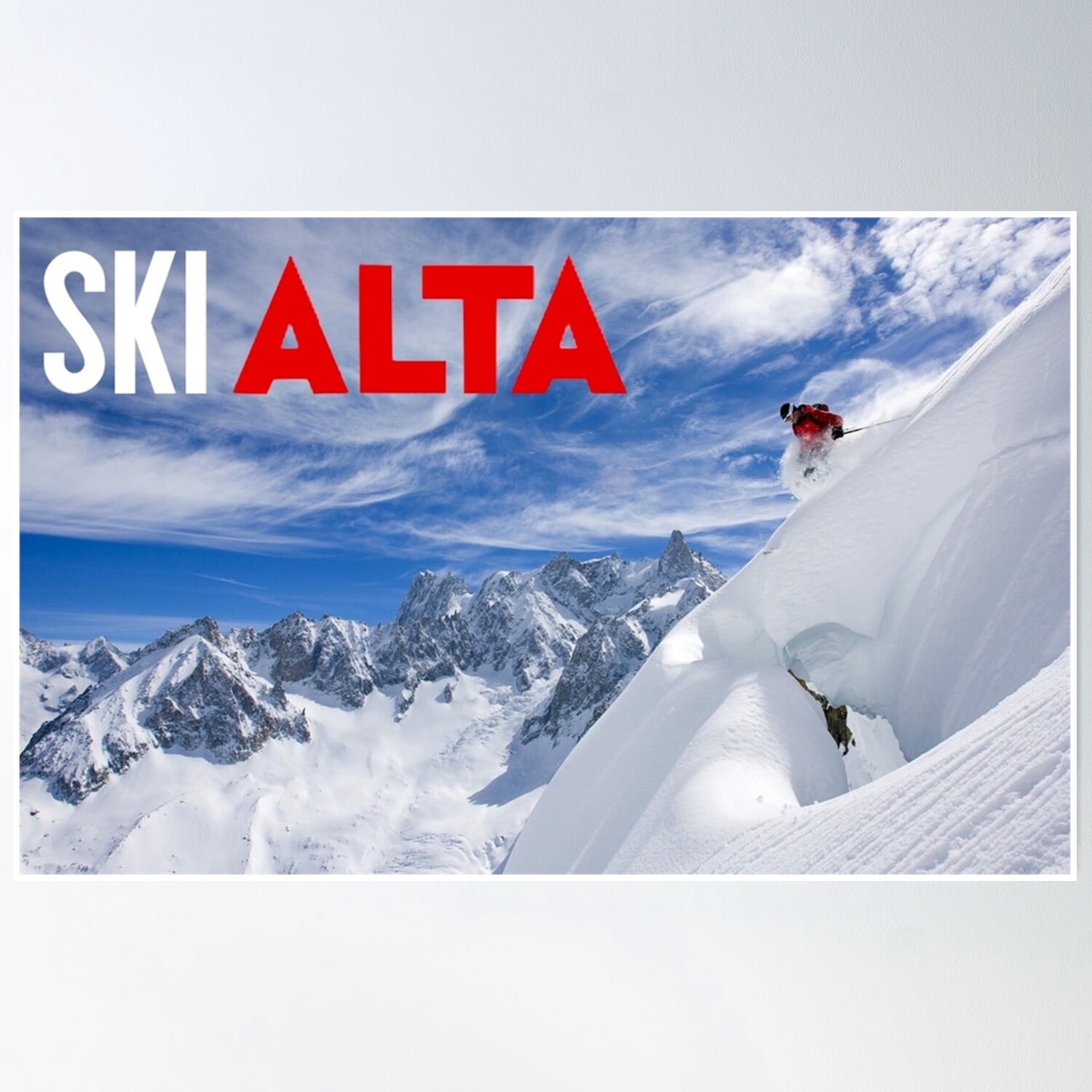Ski Alta Poster Wall Art, Modern Wall Decor, 8x12 UNFRAMED - Walmart.com