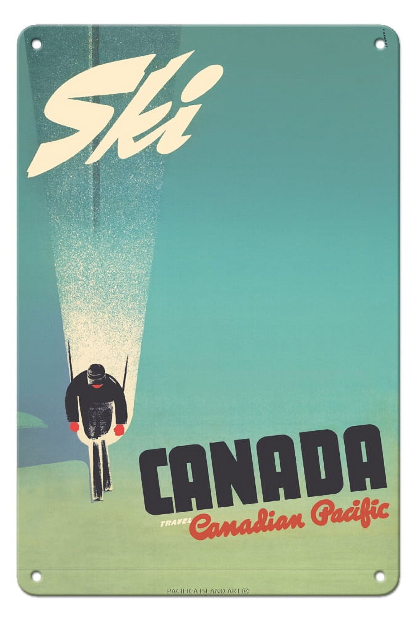 Ski Canada - Canadian Pacific - Vintage Railroad Travel Poster by Peter ...