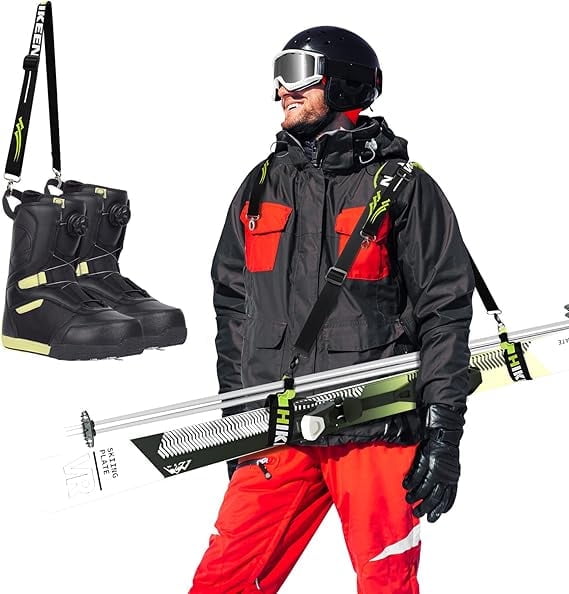 Ski Carrier Straps, Poles and Boot Downhill Skis Straps with Adjustable ...