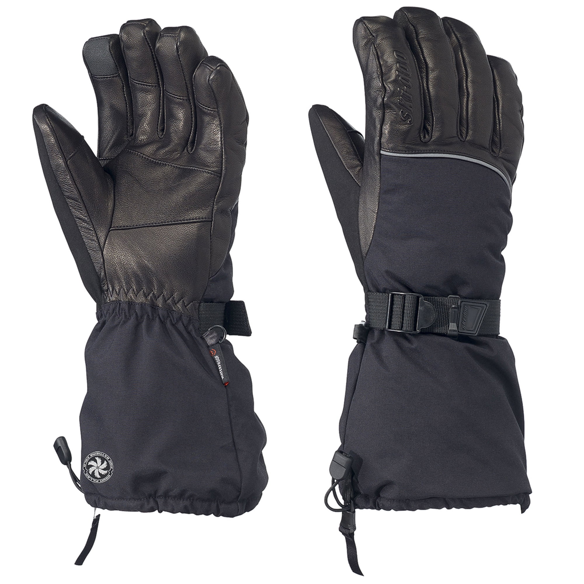Ski-Doo Absolute 0 Gauntlet Snowmobile Gloves Black 4463170990 ...