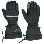 Ski-Doo X-Team Leather Gauntlet Snowmobile Gloves Charcoal Grey ...