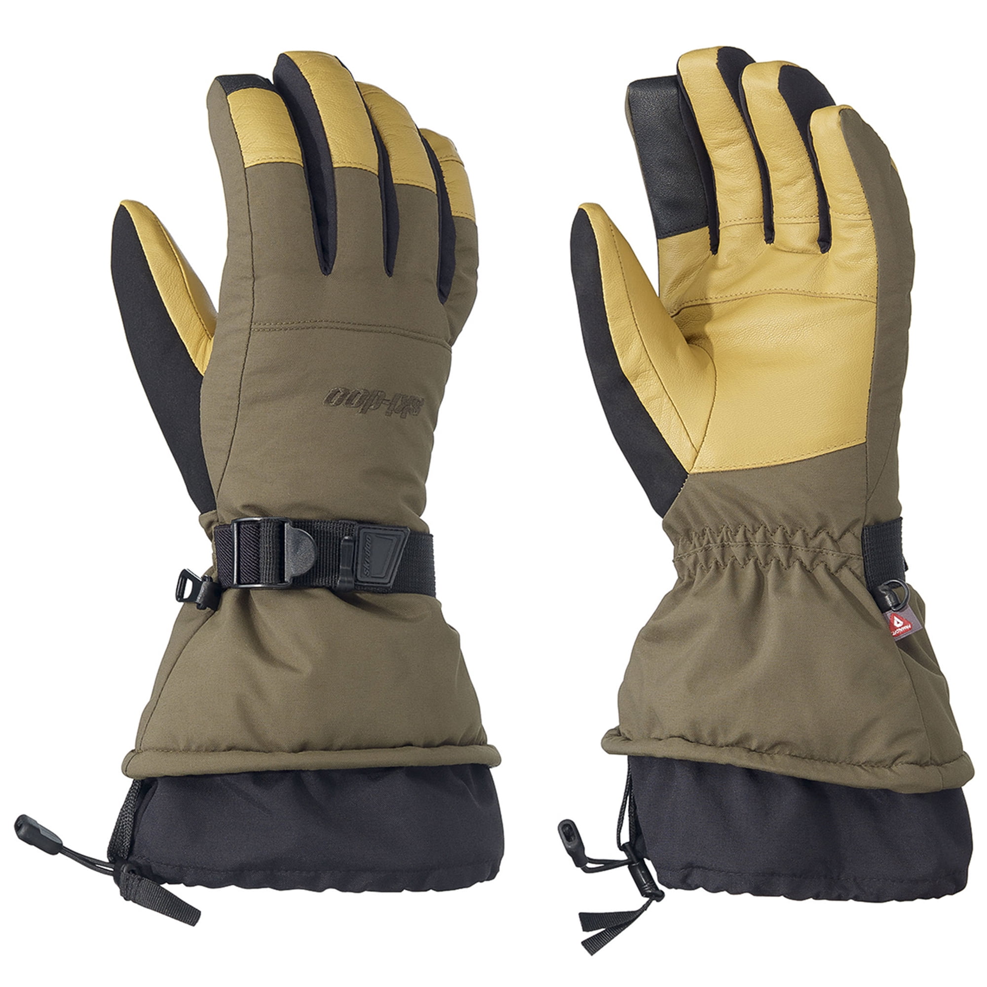 Ski-Doo Woolly Gauntlet Snowmobile Gloves Army Green 4463270277 ...