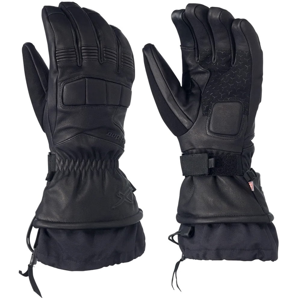 Ski-Doo X-Team Leather Gauntlet Snowmobile Gloves Black 4463560990 ...