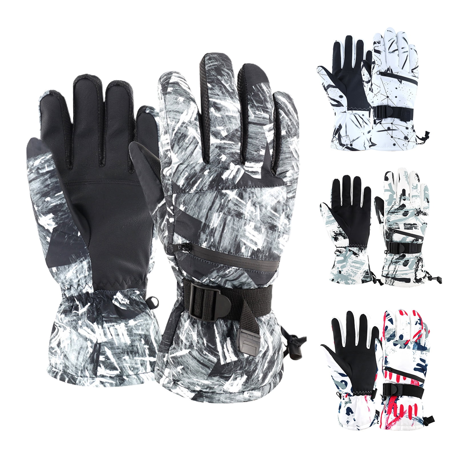 Ski Gloves Men Women Waterproof Snow Gloves for Men Women Winter ...