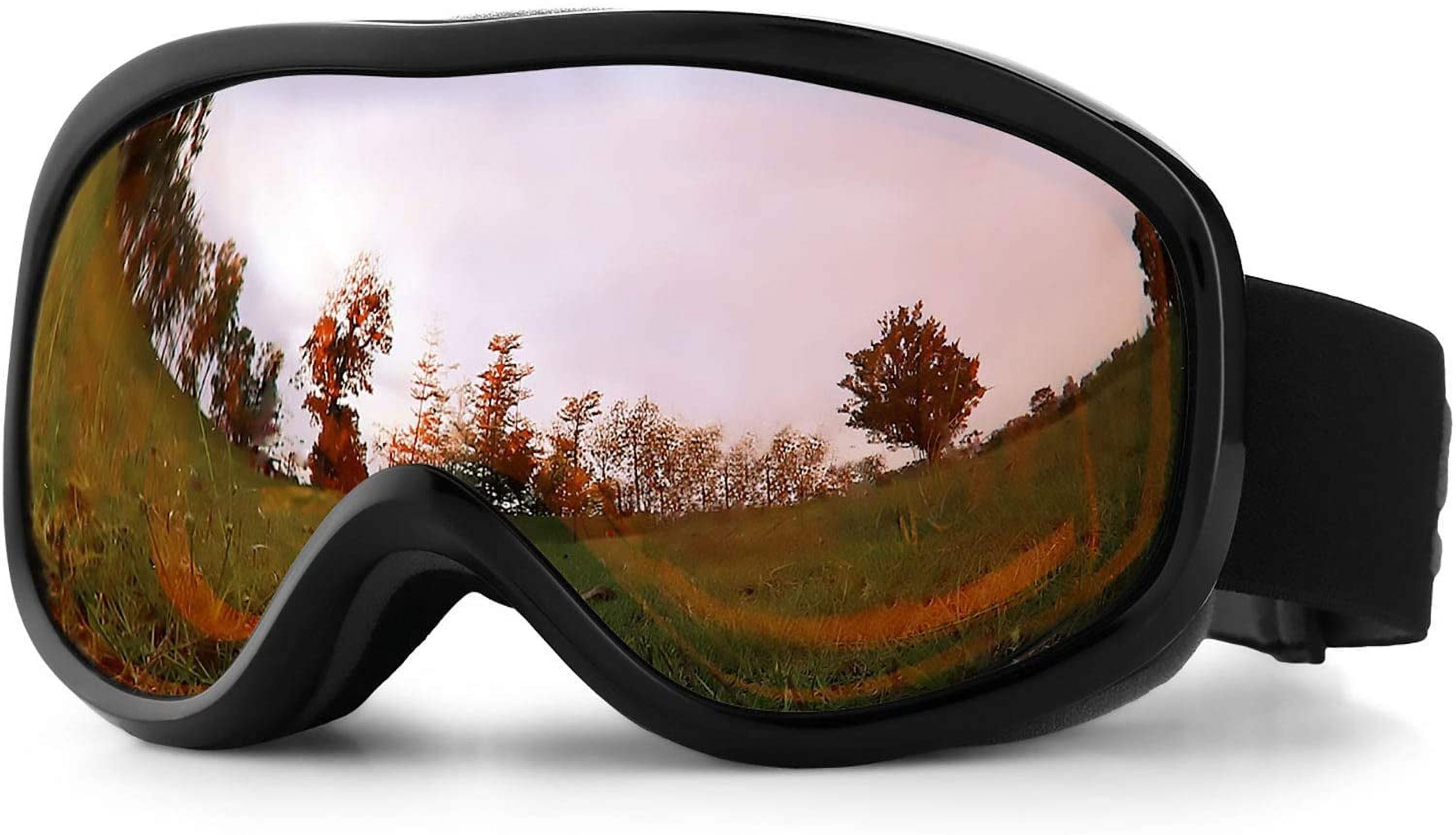 Ski Goggles Over Glasses with Dual lens, Anti-fog Anti-UV Snow Goggle ...