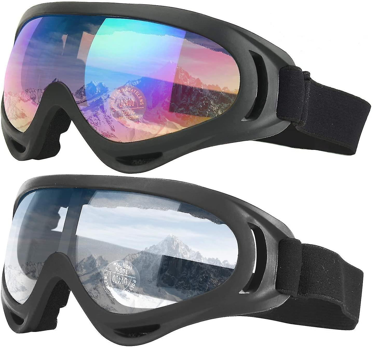 Ski Goggles, Pack Of 2, Snowboard Goggles For Kids, Boys Girls ...