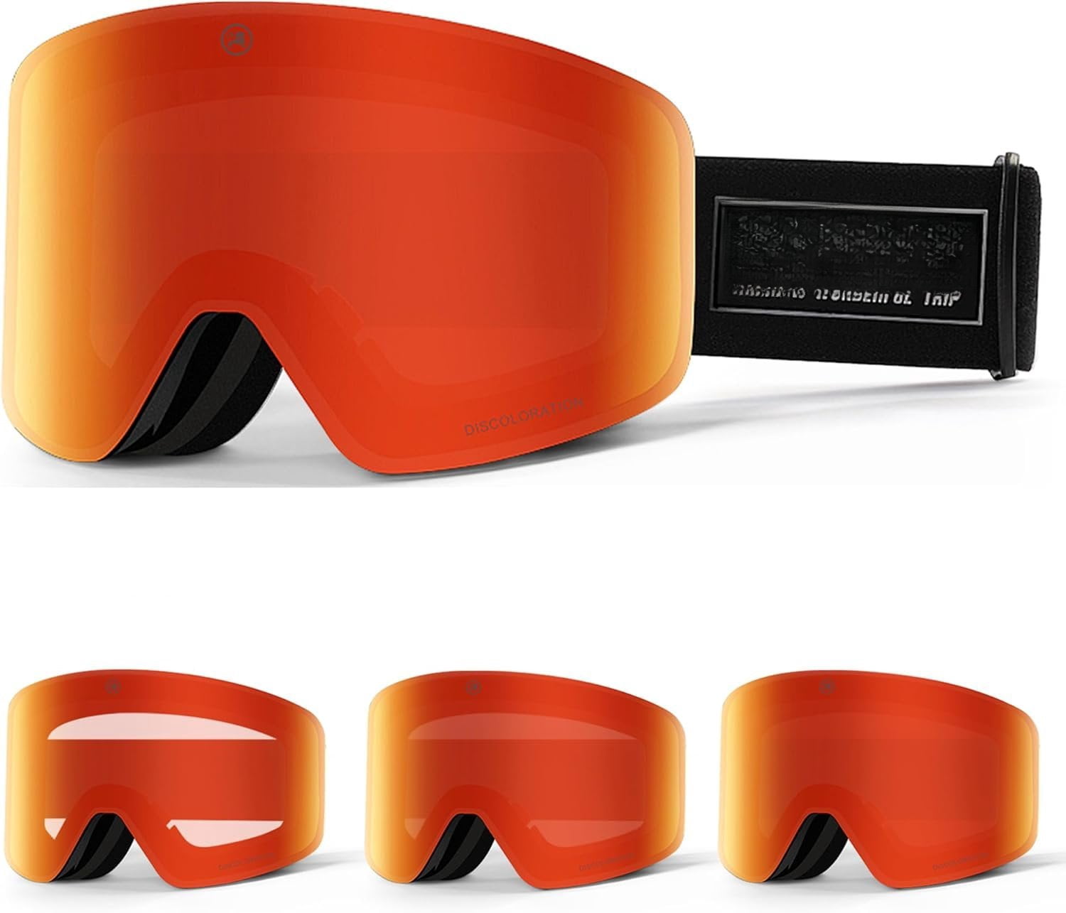 Ski Goggles Photochromic Light Adaptive Lens Frameless Snow/Snowboard ...