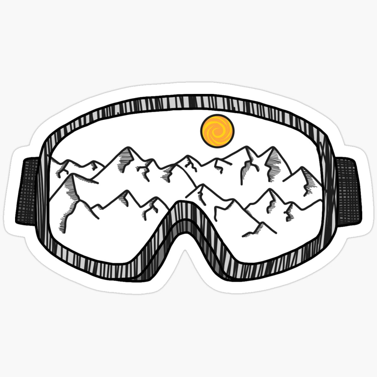 Ski Goggles Sticker. Gift For You - Decorate Laptops, Water Bottles ...