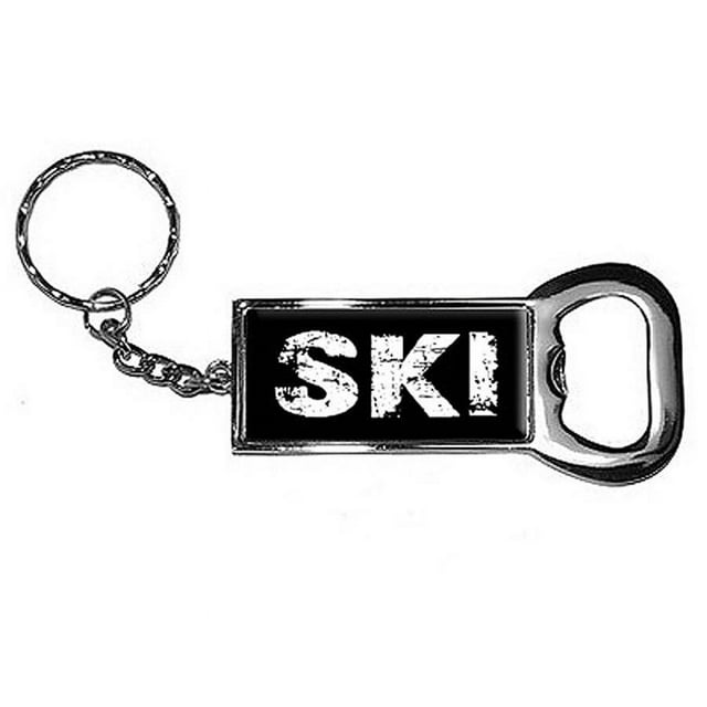 Ski Keychain Key Chain Ring Bottle Bottlecap Opener - Walmart.com