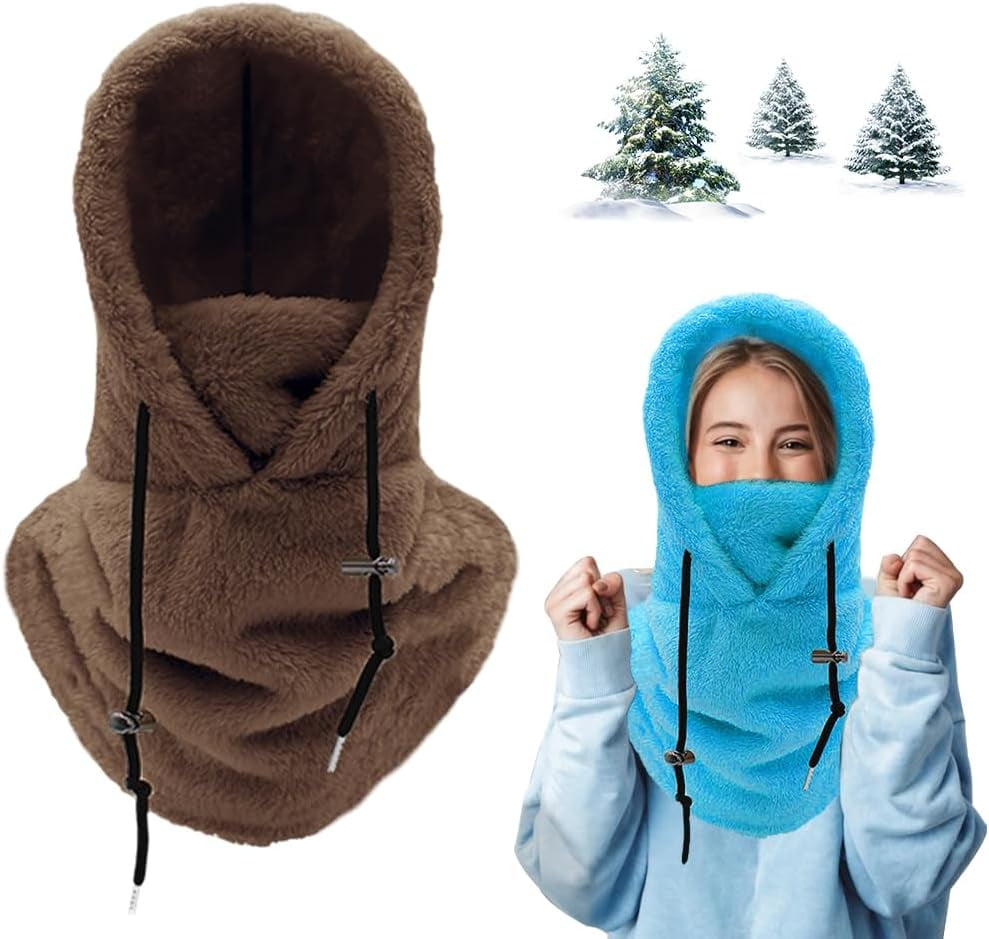 Ski Mask for Women, 2025 New Plush Winter Face Mask for Cold Weather ...