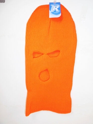 Ski Masks Knitted Eskimo Hat Mask Winter Hats Orange Cap Unisex ...