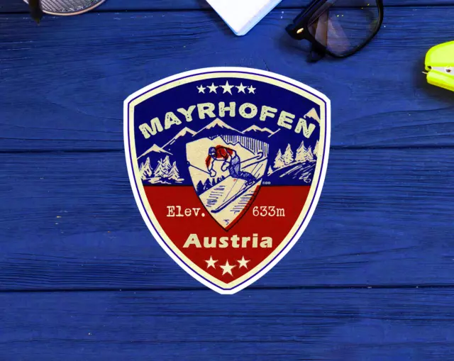 Ski Mayrhofen Decal Sticker Austria Skiing Phone Decal Water Bottle ...