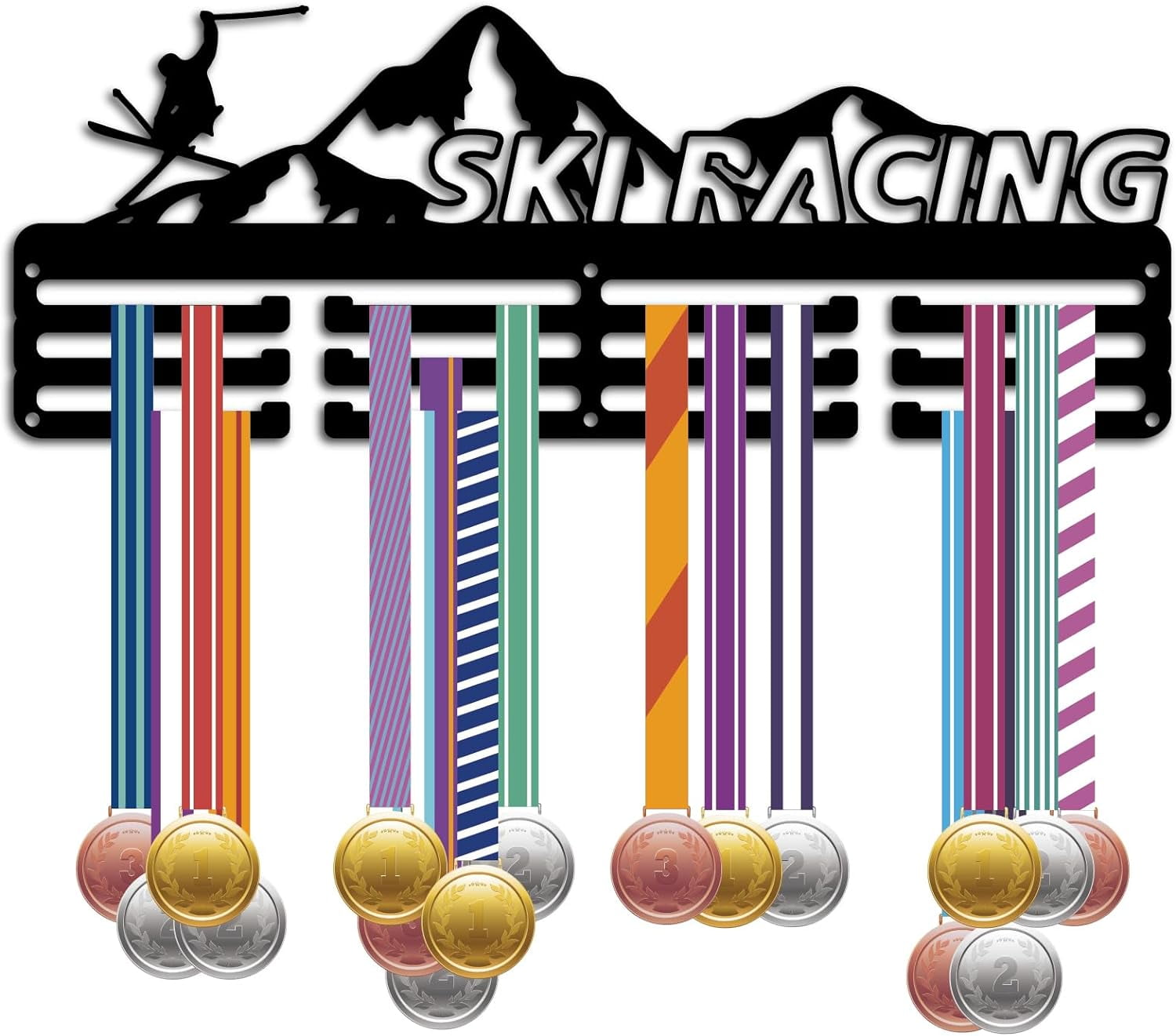 Ski Racing Medal Hanger Display Medal Holder Rack Sports Metal Hanging ...