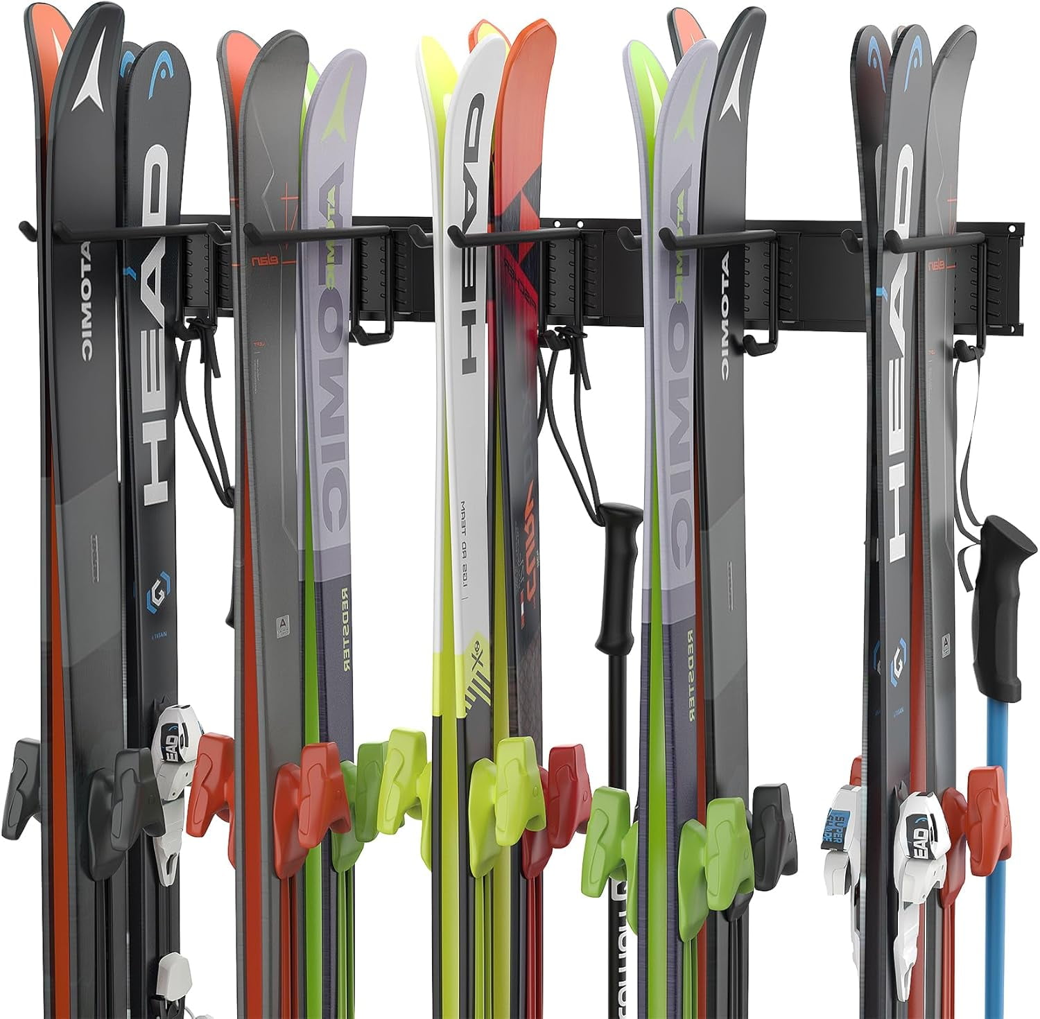 Ski Rack, Wall Mounted Ski Storage for Garage Storage Organizer System ...