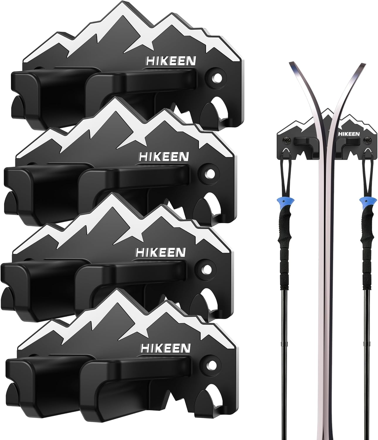 Ski Rack for Garage-Ski Mount Storage Fits Any Ski,Garage Organization ...