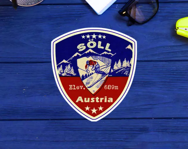 Ski Sã¶Ll Decal Sticker Austria Skiing Phone Decal Water Bottle ...