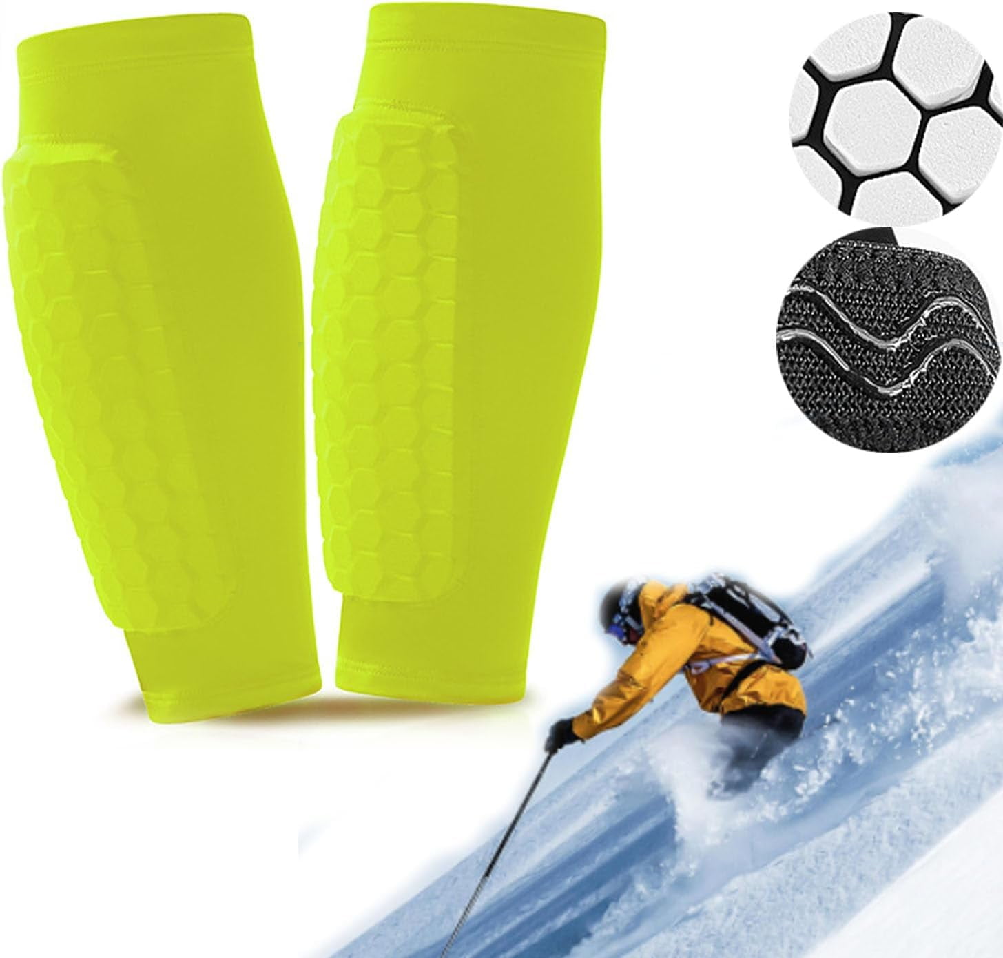 Ski Shin Guards, 2026 New Shin Guards for Adults & Teens - Breathable ...