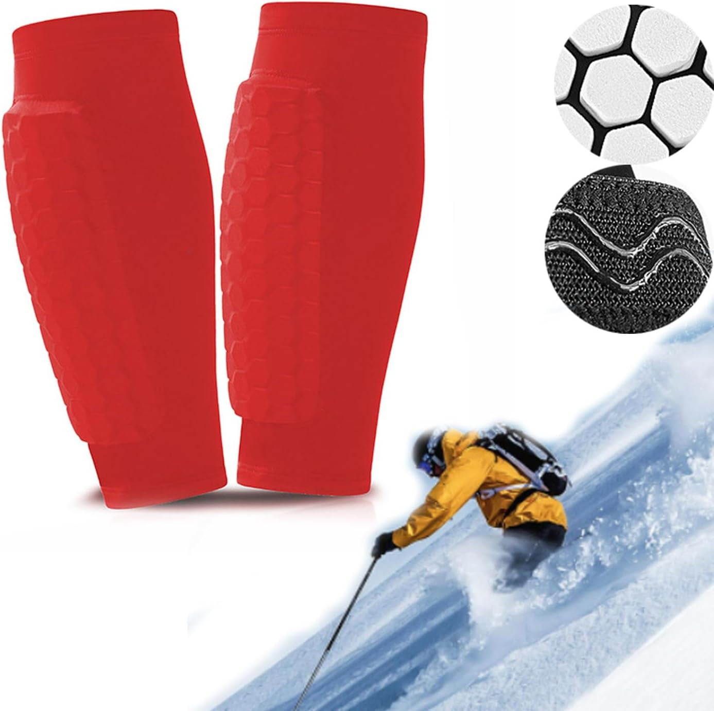 Ski Shin Guards, 2026 New Shin Guards for Adults & Teens - Breathable ...