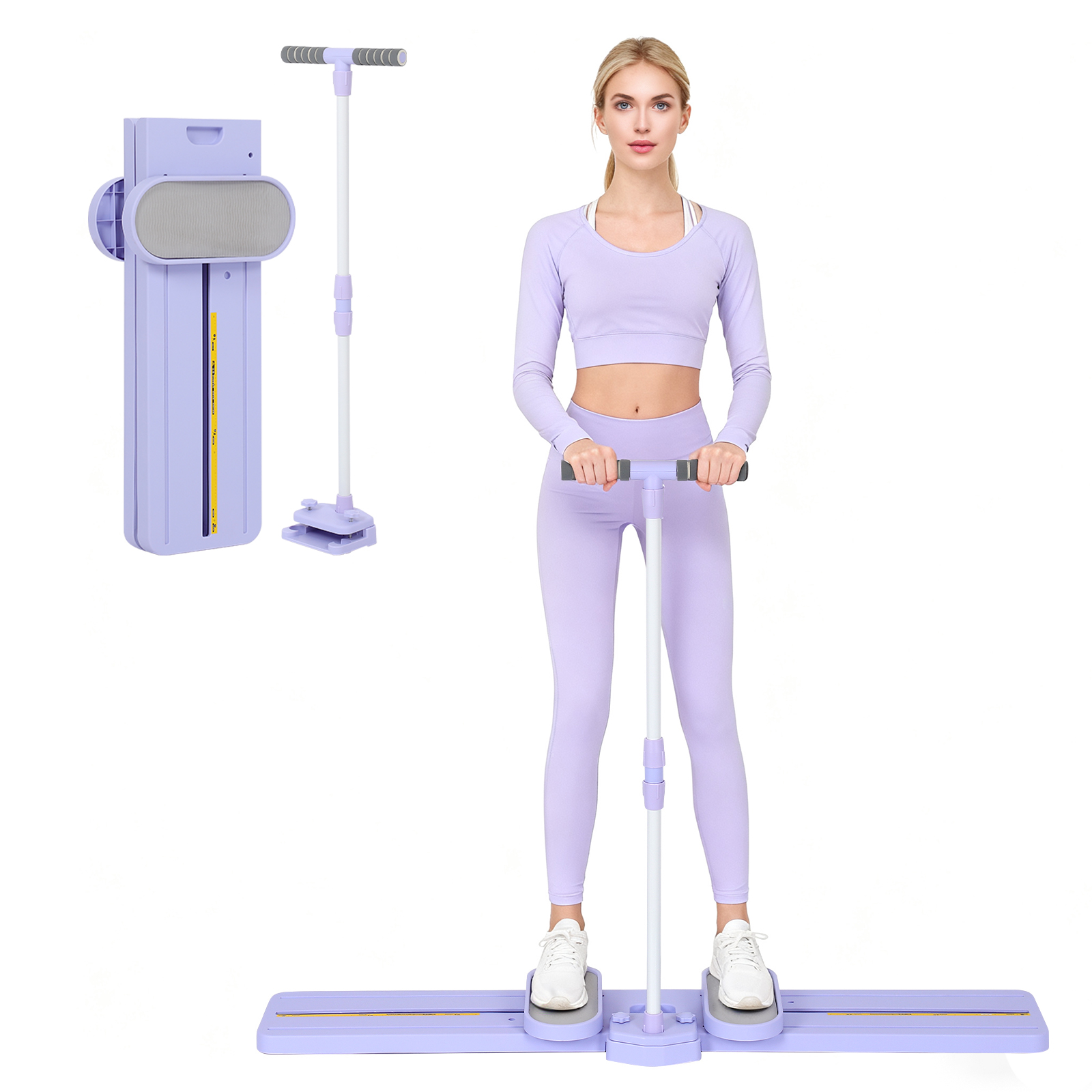 Ski Simulator Exercise Machine，Ski Machine Trainer for Home，Purple Ski ...