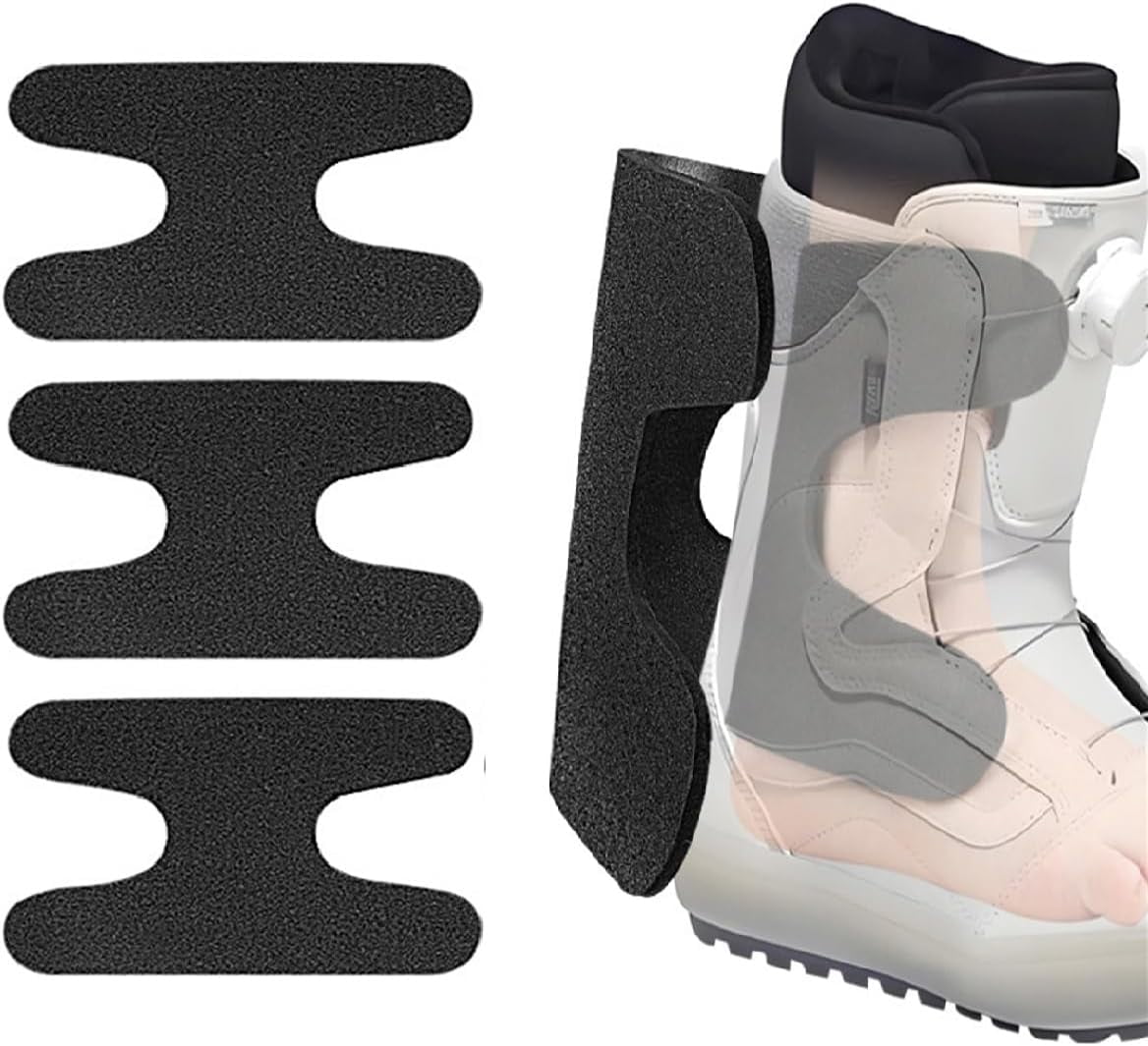 Ski Snowboard Boots Fitting Pads, 10 Pcs H Bars Self-Adhesive Foam ...