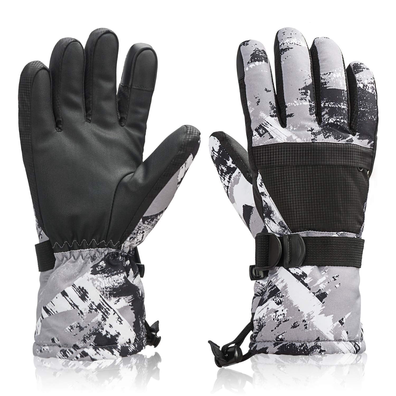 Ski Snowboard Gloves, Waterproof Winter Warm Gloves, Cold Weather ...