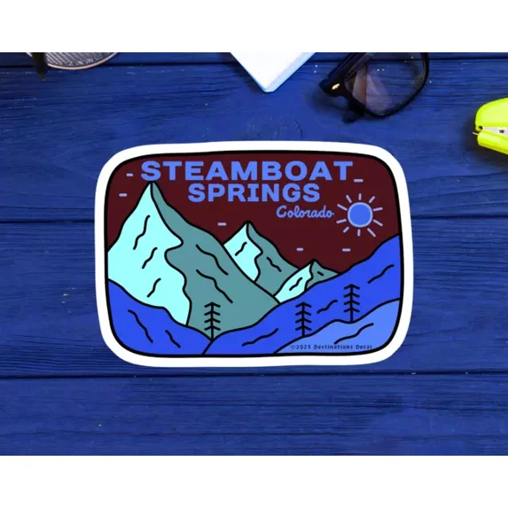 Ski Steamboat Colorado Decal Sticker Skiing Springs Sticker Phone Decal ...