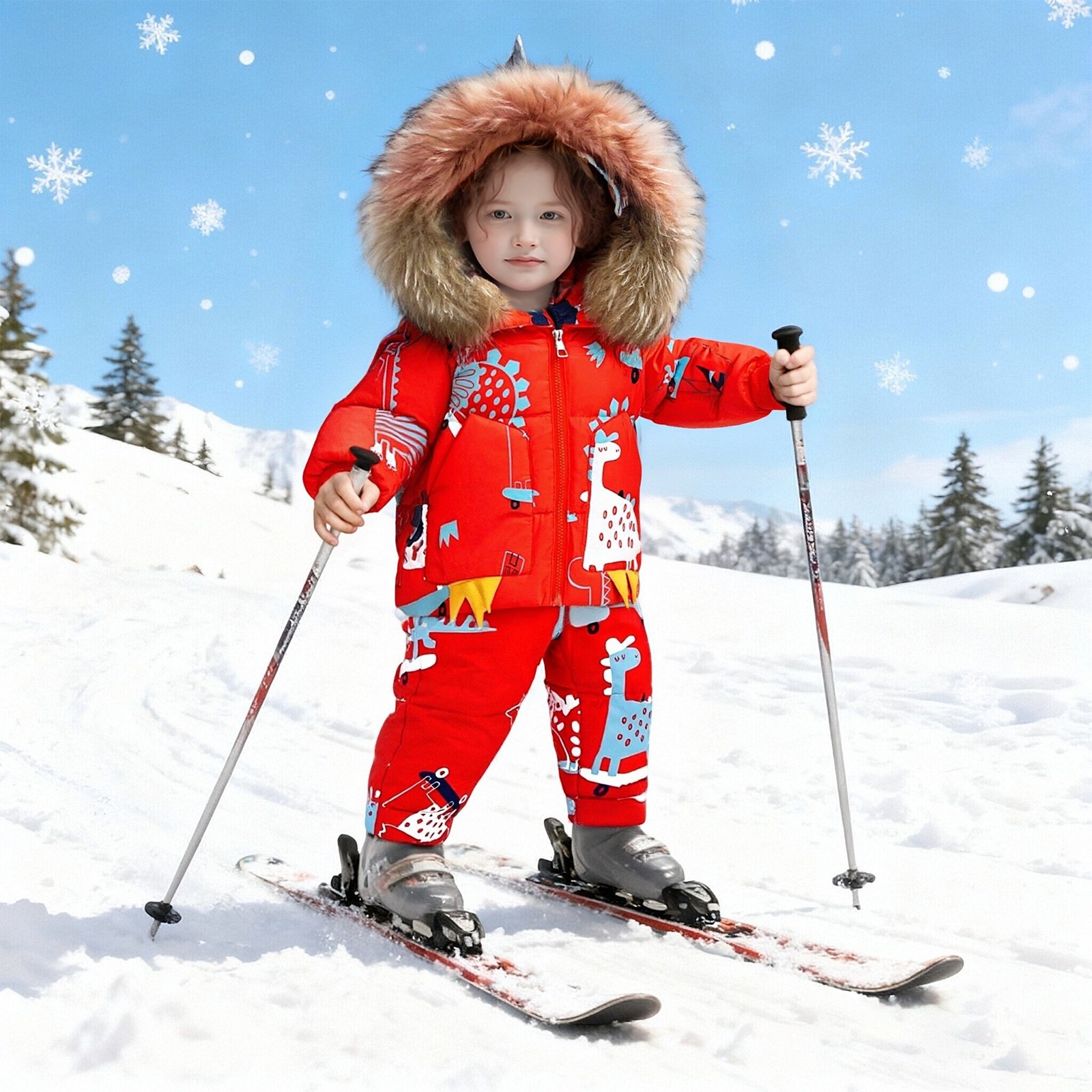 Ski Suit For Kids Girls Two-piece setSnowsuit Heated Snow Suit ...