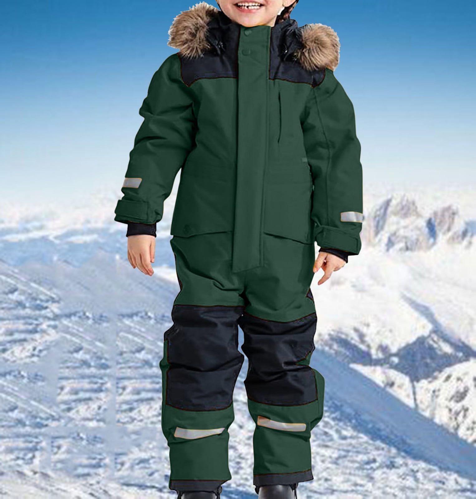 Ski Suit Kids Snowsuit One Piece Boys Girls Snowboard Suit Ski ...