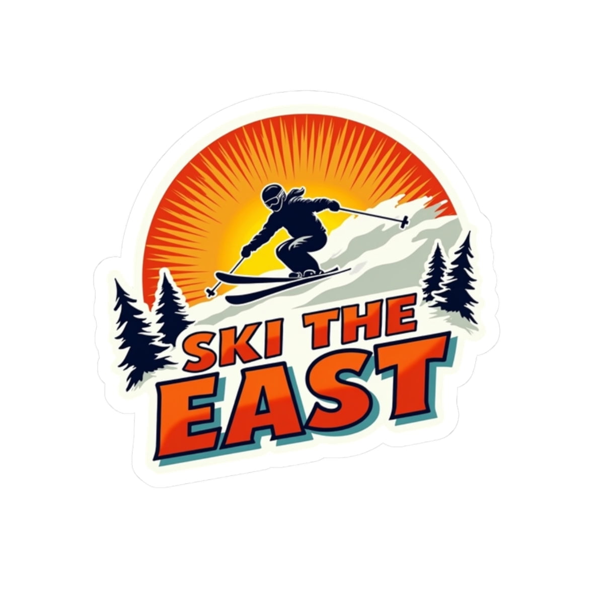 Ski The East Sticker - Walmart.com